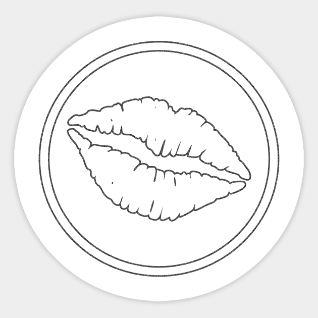 Sexy Kiss Lips Stamp Kiss Lips Sticker Teepublic